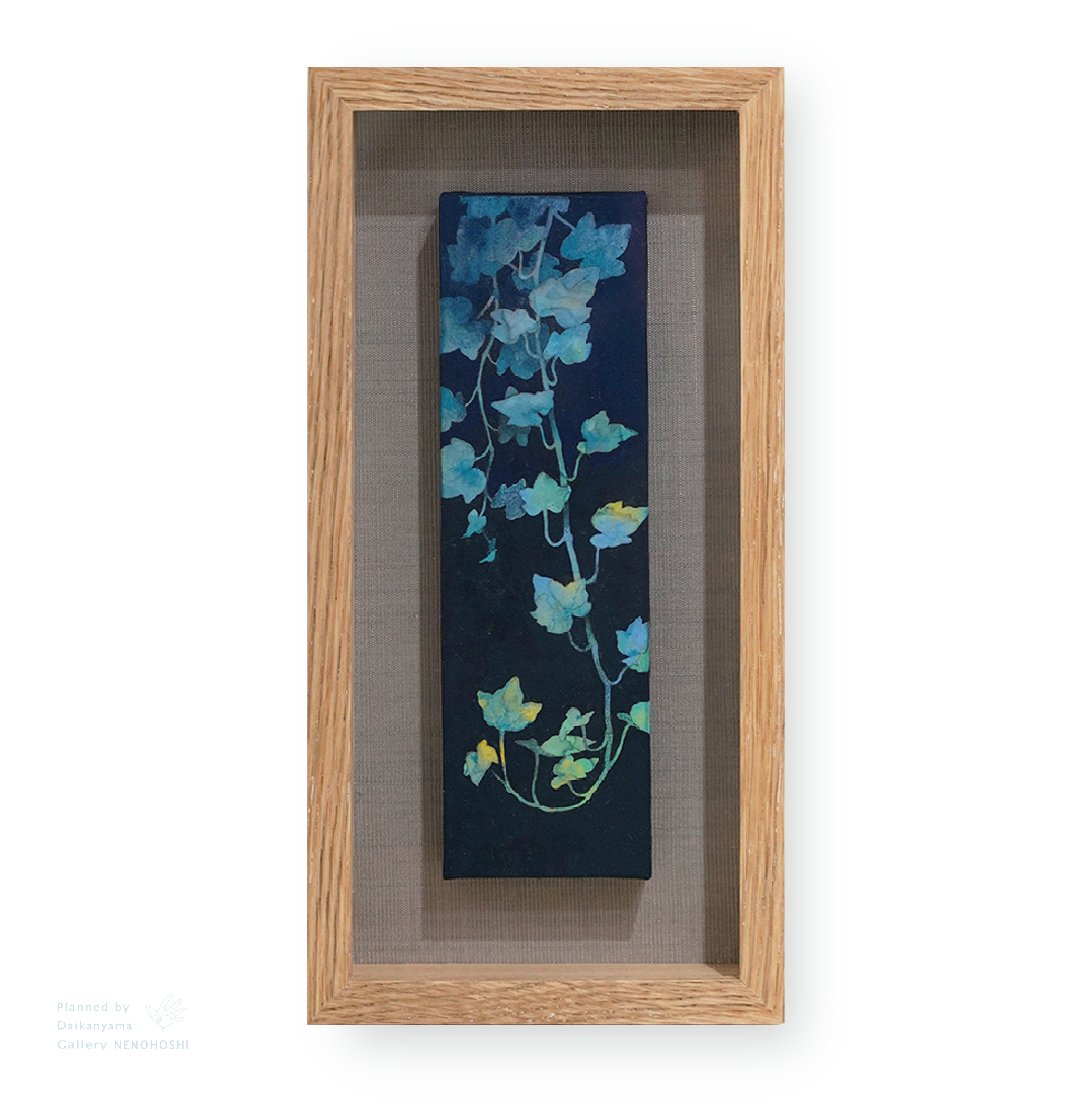 藤木貴子 / 「アイビー1」/ 200×60mm /日本画・紙本彩色 (額装込) | Gallery NENOHOSHI DAIKANYAMA